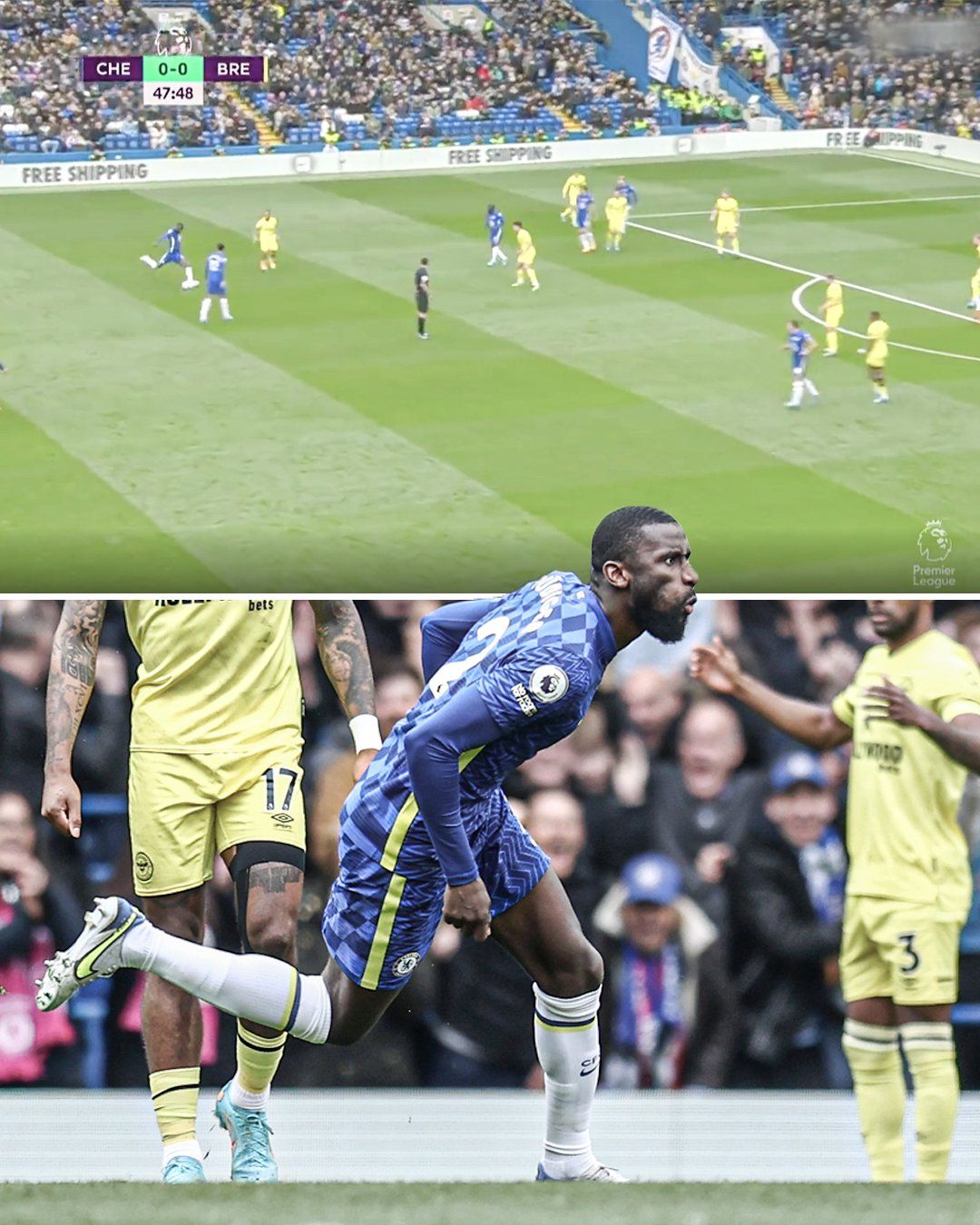 The crazy stat behind Antonio Rudiger's monster hit for Chelsea ...