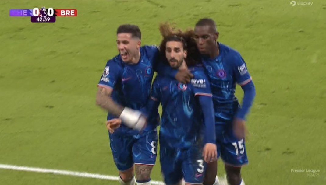 (Video): Flying Marc Cucurella puts Chelsea ahead after dominant first half