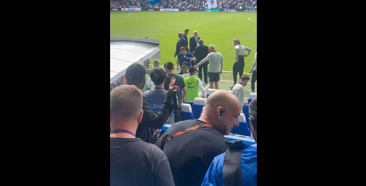 (Video): Furious Enzo Fernandez's crazy, petulant gesture at half time