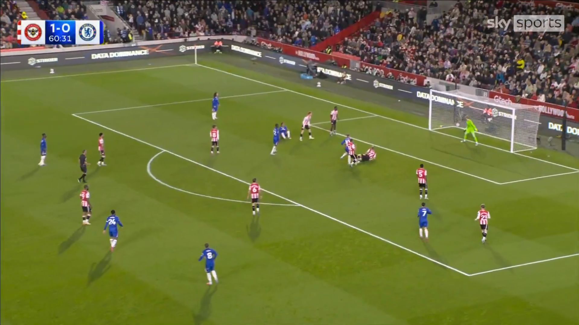(Video): Cole Palmer's icy finish puts Chelsea level with Brentford at 1-1