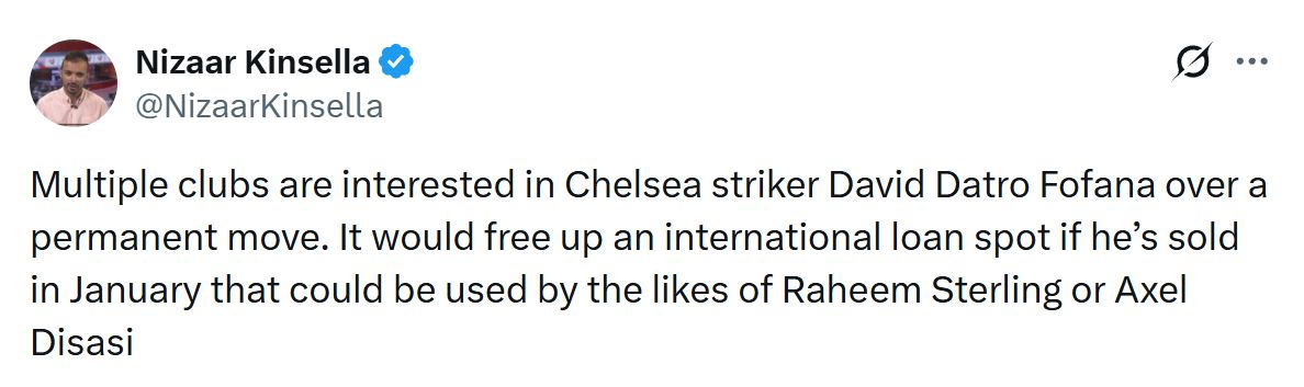 "Multiple clubs" want €12m striker; could affect Chelsea loan plans